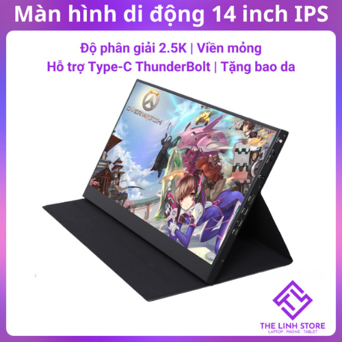Màn hình di động 14 inch IPS 2.5K TypeC Thunderbolt - Tặng kèm bao da ...