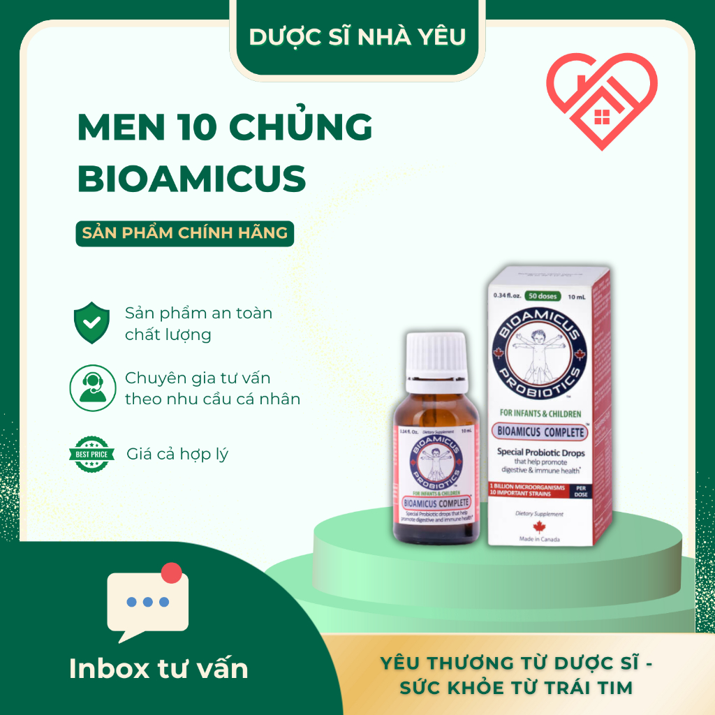 Men 10 chủng BIOAMICUS complete hỗ trợ tiêu hóa, giúp bé ăn ngon, tăng ...