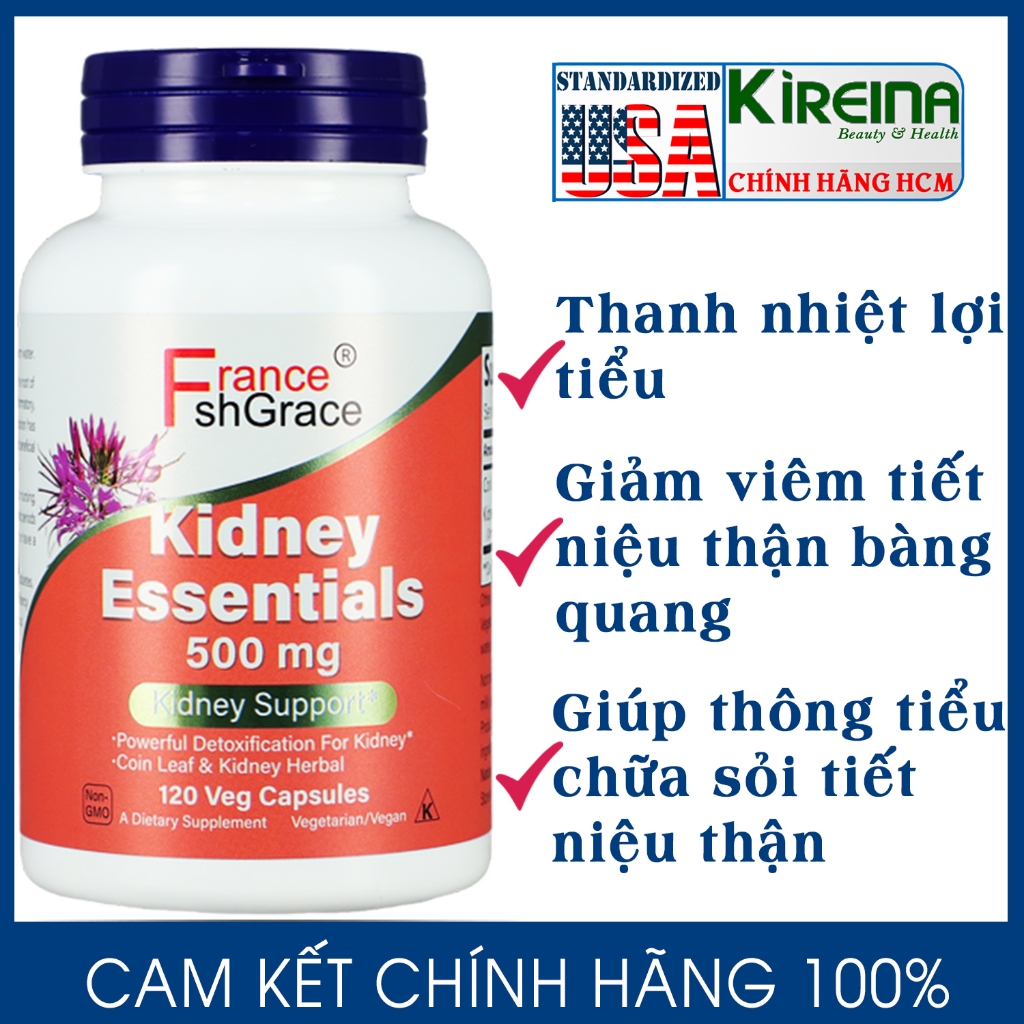 Viên uống Kidney Essentials giúp thanh nhiệt lợi tiểu giảm viêm sỏi ...