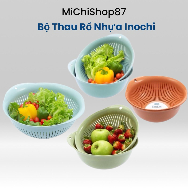 Bộ Thau Rổ Nhựa Yoko Inochi Đựng Hoa Quả, Rau Củ Tươi Sach - Bộ Thau ...