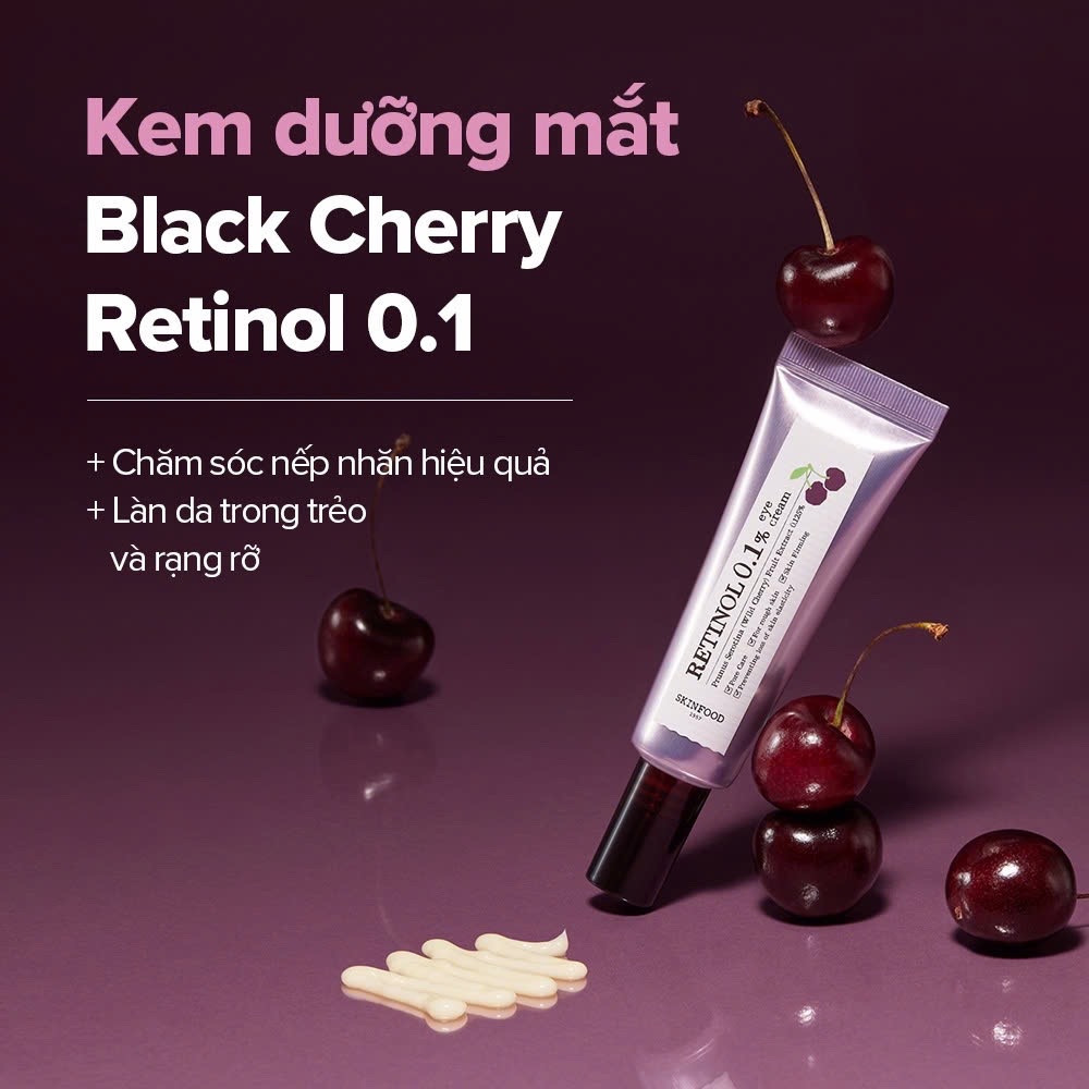 Kem Dưỡng Mắt SKINFOOD Black Cherry Retinol 0.1% Giảm Nếp Nhăn, Cải ...