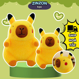 Gấu bông Capybara Cosplay Pikachu êm mịn dễ thương cao cấp | Shopee ...