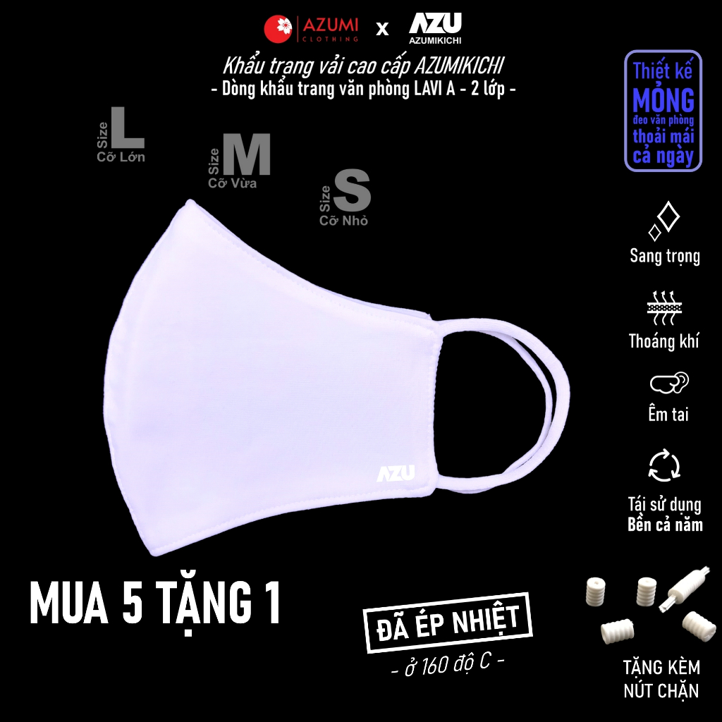 [MUA 5 TẶNG 1] Khẩu trang vải thời trang Japanese streetwear Azumikichi ...