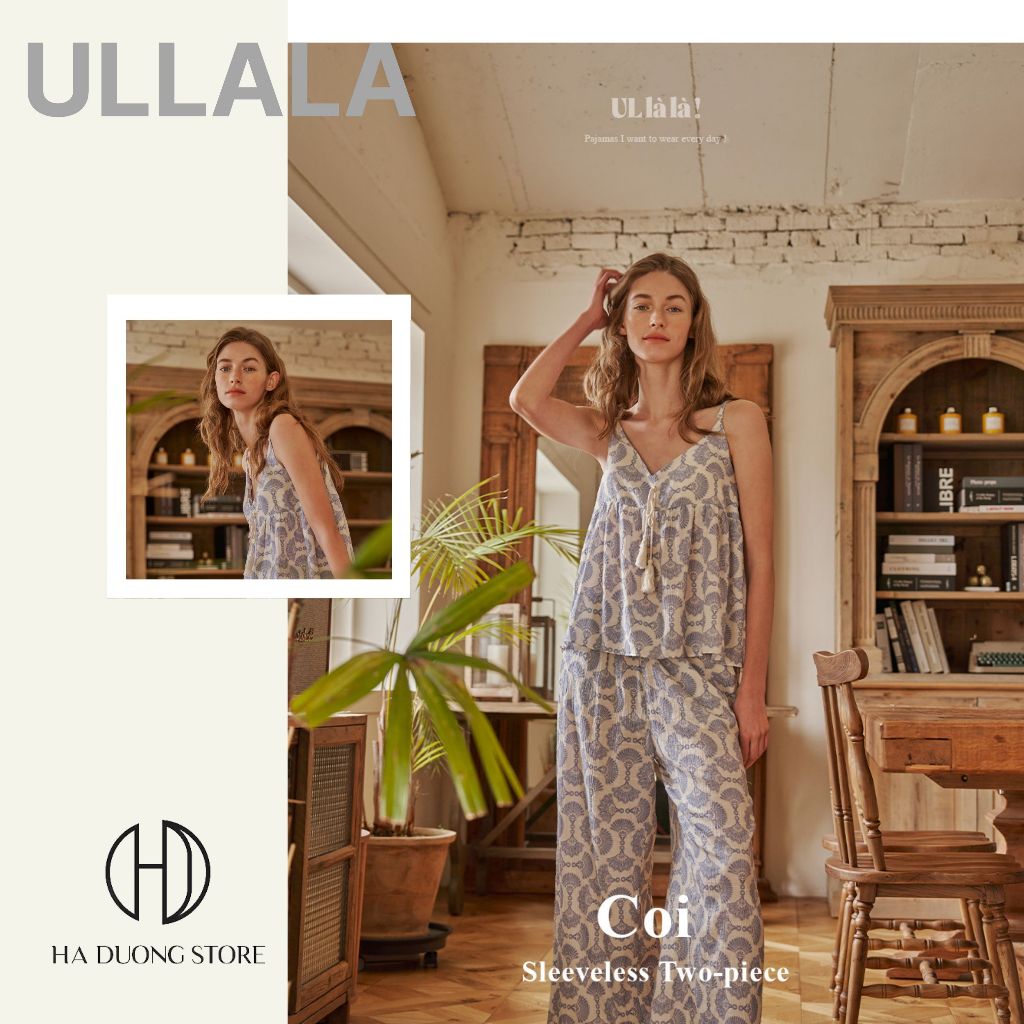 sẵn hàng, bộ ngủ Ullala 2 dây, chính hãng, nhập hàng, xanh | Shopee ...