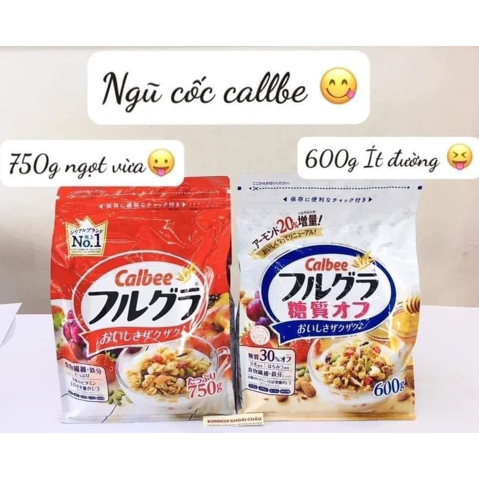 Ngũ cốc Calbee Nhật Bản, ngũ cốc ăn kiêng, hoa quả và hạt sấy khô tốt cho sức khoẻ 600g , 750g ...