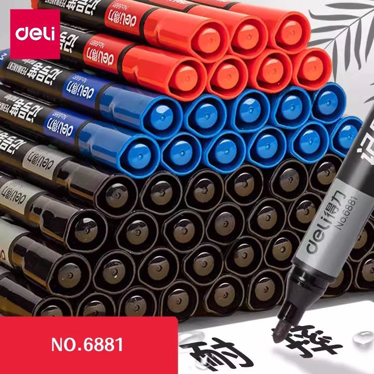 Bút Lông Dầu 1 Đầu Deli 6881, Mực Không Trôi, Viết Trên Nhiều Bề Mặt ...