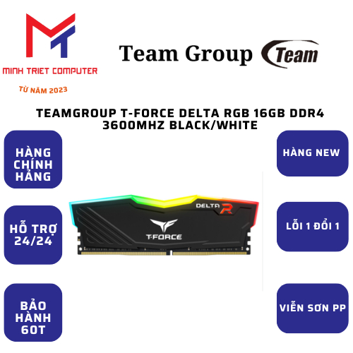 Ram DDR4 TeamGroup 16G/3600 T-Force Delta RGB (1x 16GB ...