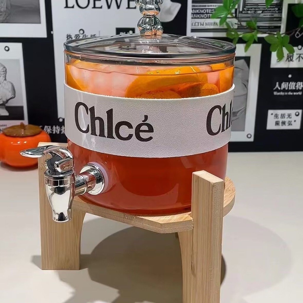 Bình Đựng Nước Thuỷ Tinh Có Vòi Và Đế Gỗ , Bình Đựng Nước Nắp Gấu Dung Tích 2300ML Và 2200ML ...