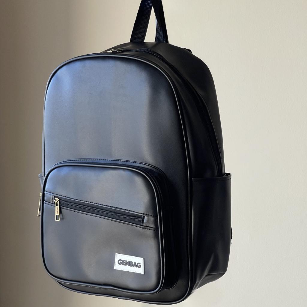 Balo da GENBAG cặp đi học đi chơi nam nữ size 39 đơn giản vừa laptop 14 ...