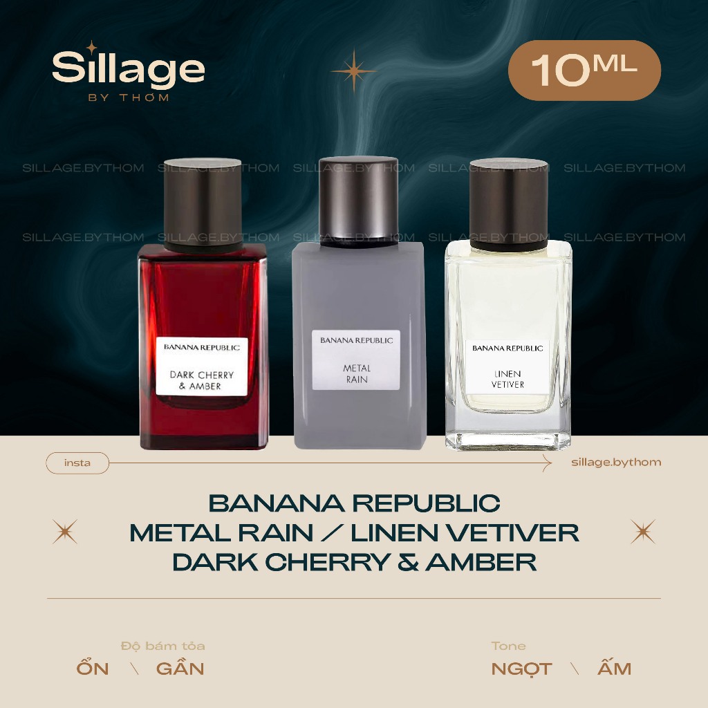 METAL RAIN LINEN VETIVER DARK CHERRY & AMBER EDP BA/NA/NA RE/PUB/LIC ...