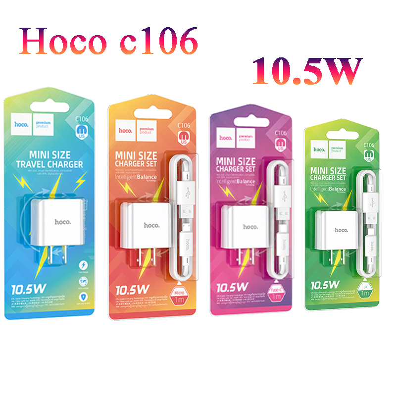 Cóc/củ Bộ sạc nhanh 10.5W HOCO C106 Micro/ Type-c/ Li-ght-ni-ng Chính Hãng | Shopee Việt Nam