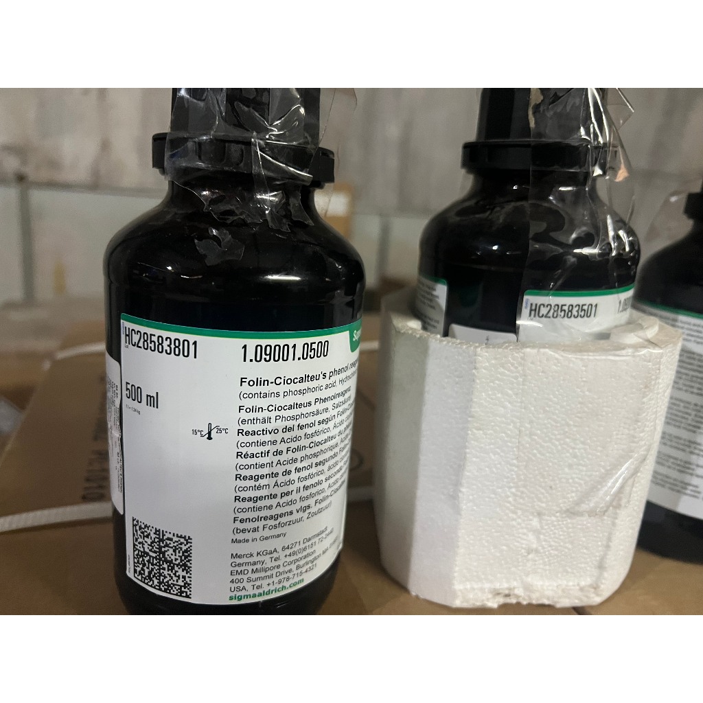 Folin-Ciocalteu's phenol reagent - Merck Đức code 1090010500 (chai ...