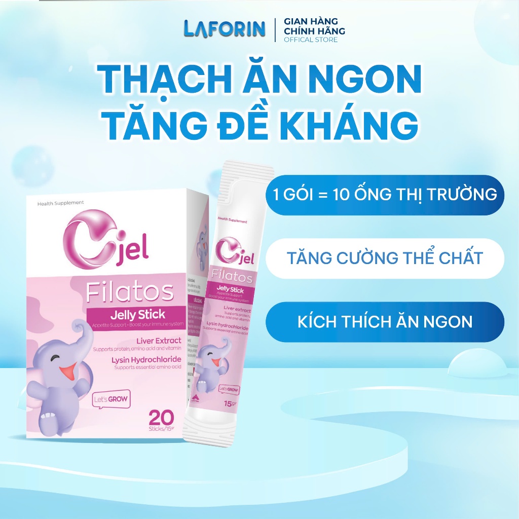 Thạch ăn liền Cjel Filatos hỗ trợ ăn ngon tăng cân, giảm ốm vặt, tăng ...