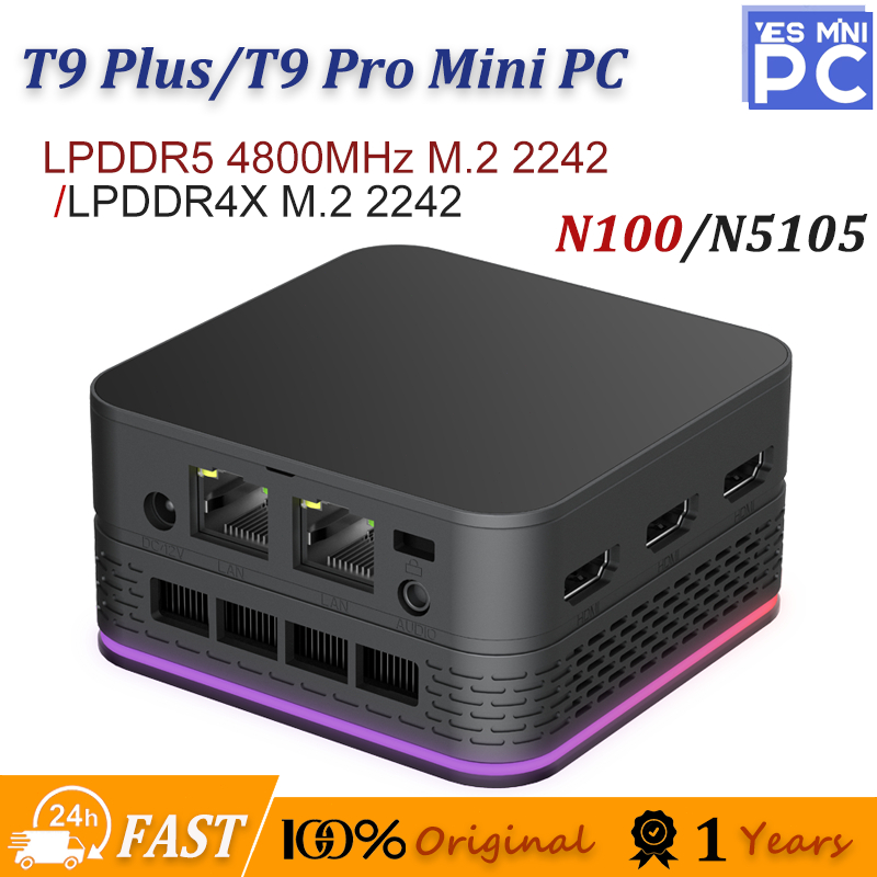 Máy tính mini T9 Plus Intel N100 Max 3,4 GHz LPDDR5 4800 MHz M.2 2242 Windows 11 Pro Máy tính để ...