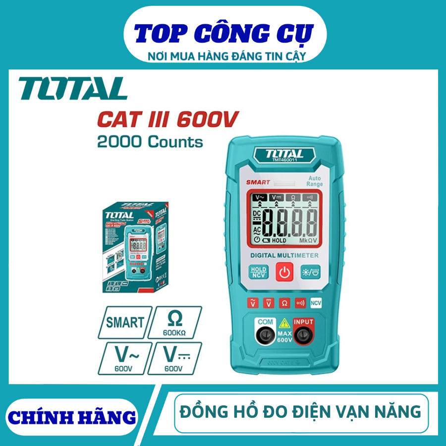 ĐỒ NGHỀ TOTAL Đồng hồ đo điện vạn năng TMT460011 | Shopee Việt Nam
