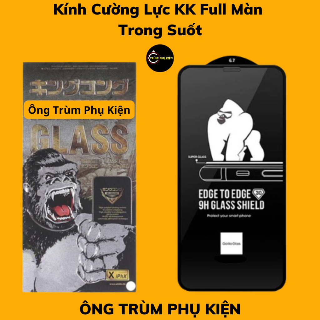 Cường Lực KK3D Full Màn Trong Suốt Cho IPhone 6splus/7/7plus/8/8plus/x/xs/11/12/13/14/15/16/pro ...