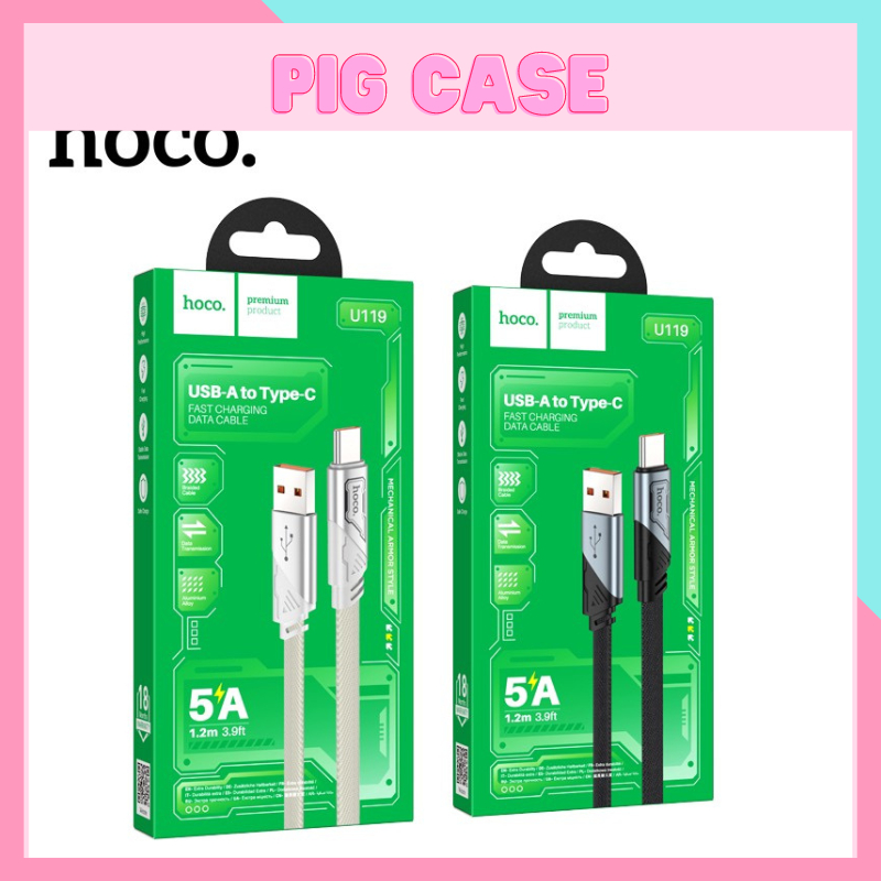 Cáp sạc nhanh USB Type C Hoco U119 Hỗ trợ sạc nhanh lên đến 5A Cho Các ...