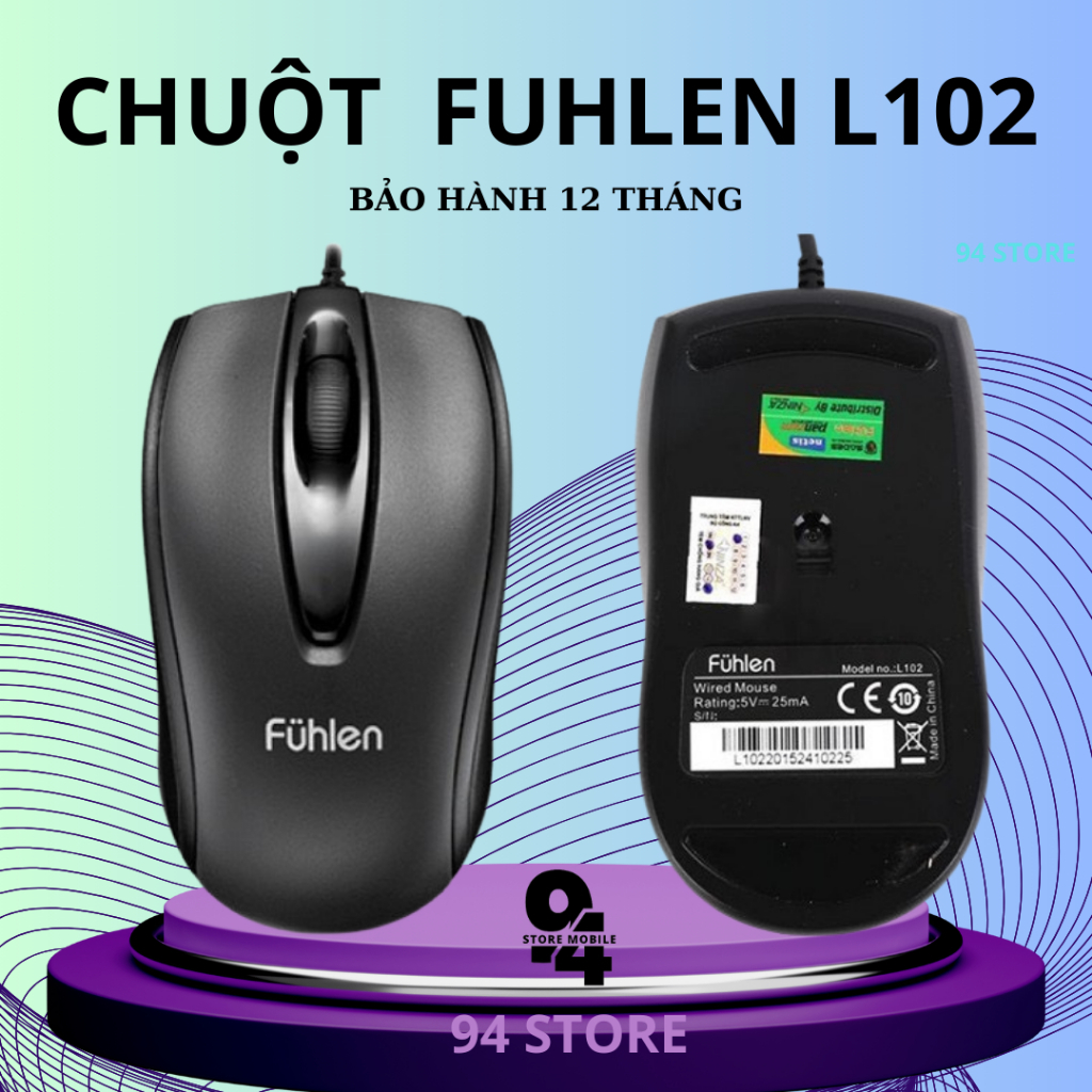 Chuột Máy Tính , Laptop FUHLEN L102 Có Dây Và Không Dây Hàng Chuẩn ...