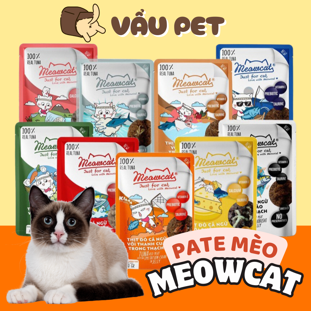 Pate Mèo Meowcat 70g - Pate Cho Mèo Con, Mèo Lớn Đầy Đủ Dinh Dưỡng Vẩu Pet Shop | Shopee Việt Nam