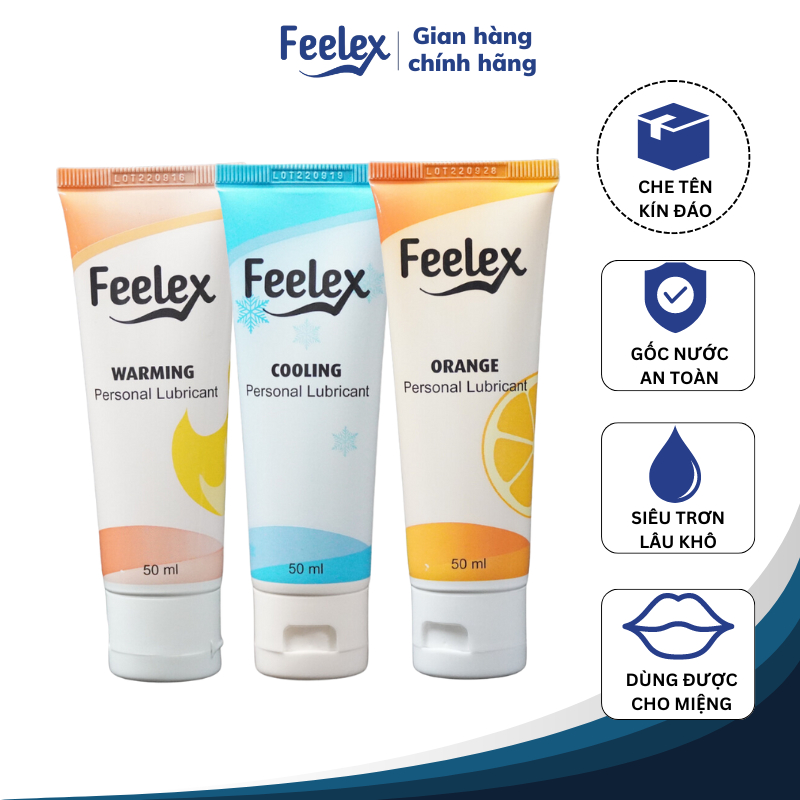Gel bôi trơn cao cấp Feelex ấm, lạnh, hương cam - lọ 50ml | Shopee Việt Nam