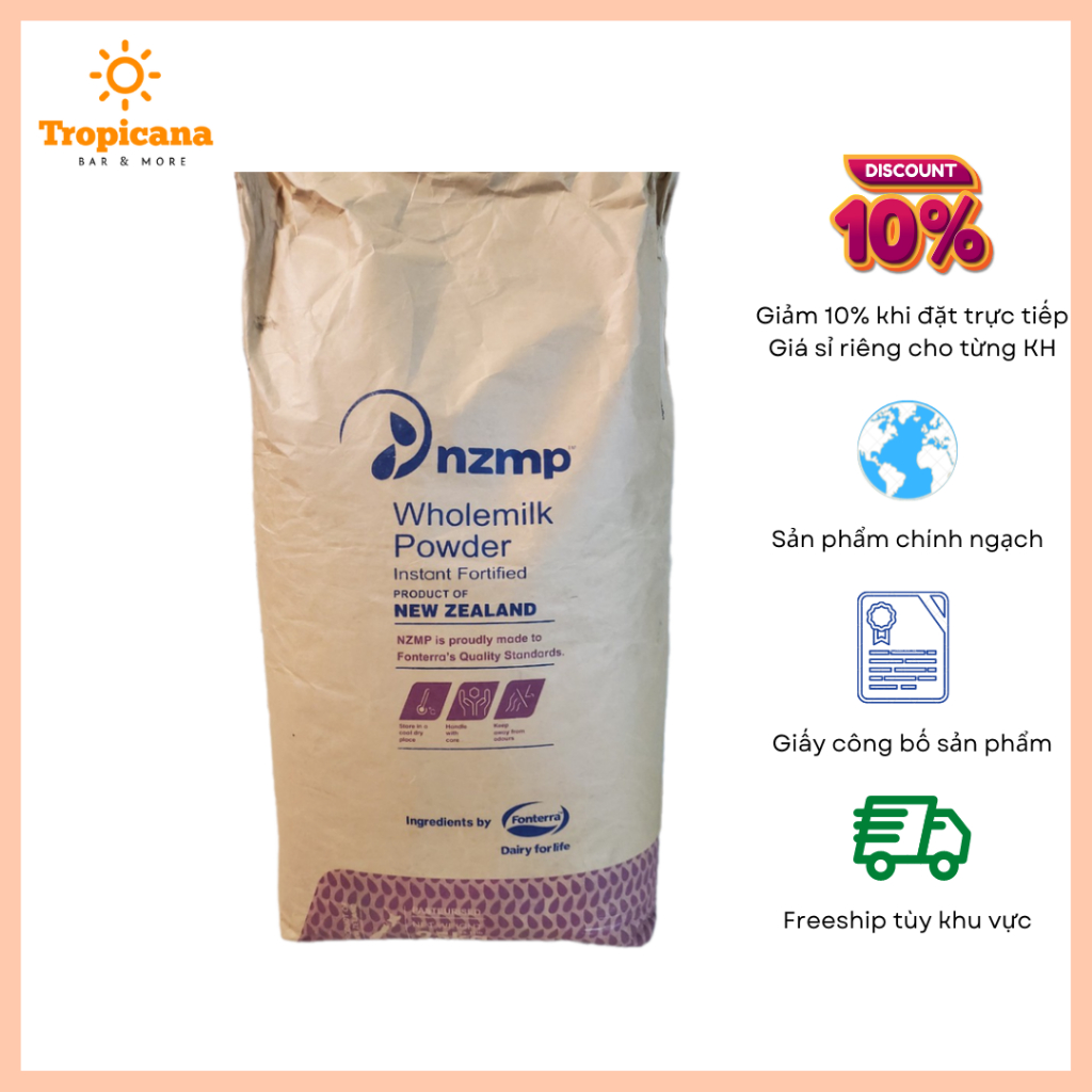 Sữa Bột Nguyên Kem WholeMilk Powder New Zealand NZMP - Bao 25kg ...