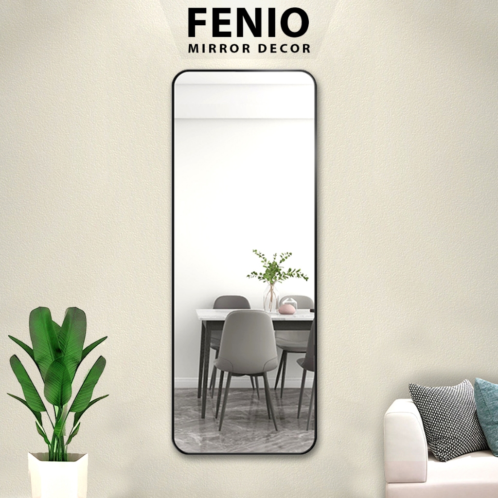 Gương soi toàn thân FENIO viền hợp kim nhôm hình chữ nhật khung màu đen ...