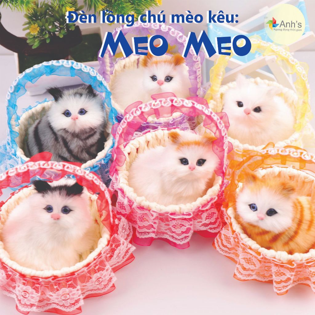 Lồng đèn trung thu con mèo kêu meo meo phát sáng cho bé rước đèn ông ...