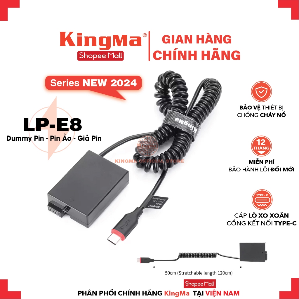Pin Ảo/ Giả Pin/ Dummy Pin LP-E8 Chính Hãng KINGMA. For CANON LP-E8 ...