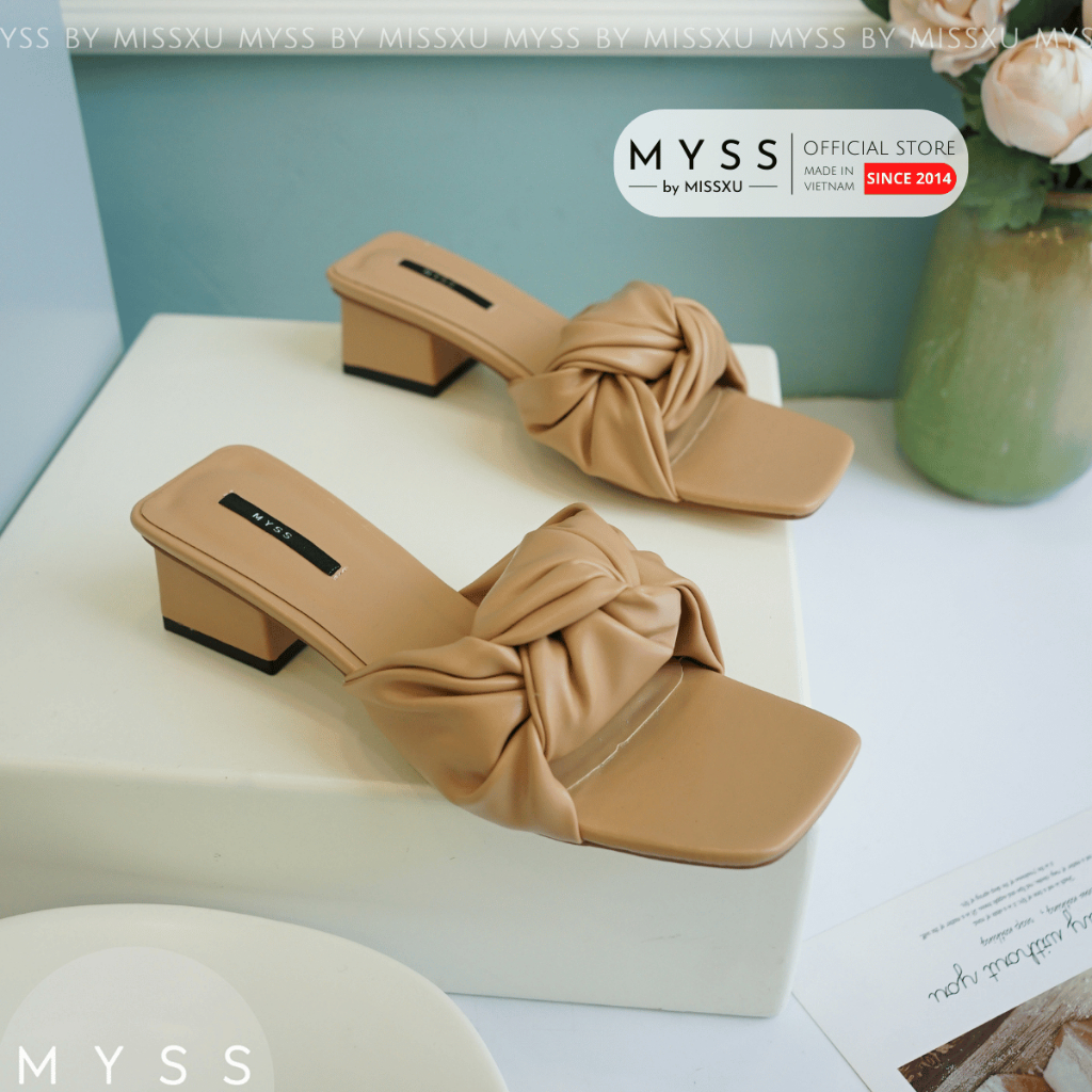 Giày guốc sục nữ MYSS quai ngang thắt nơ bản lớn 4cm thời trang - SU157 ...