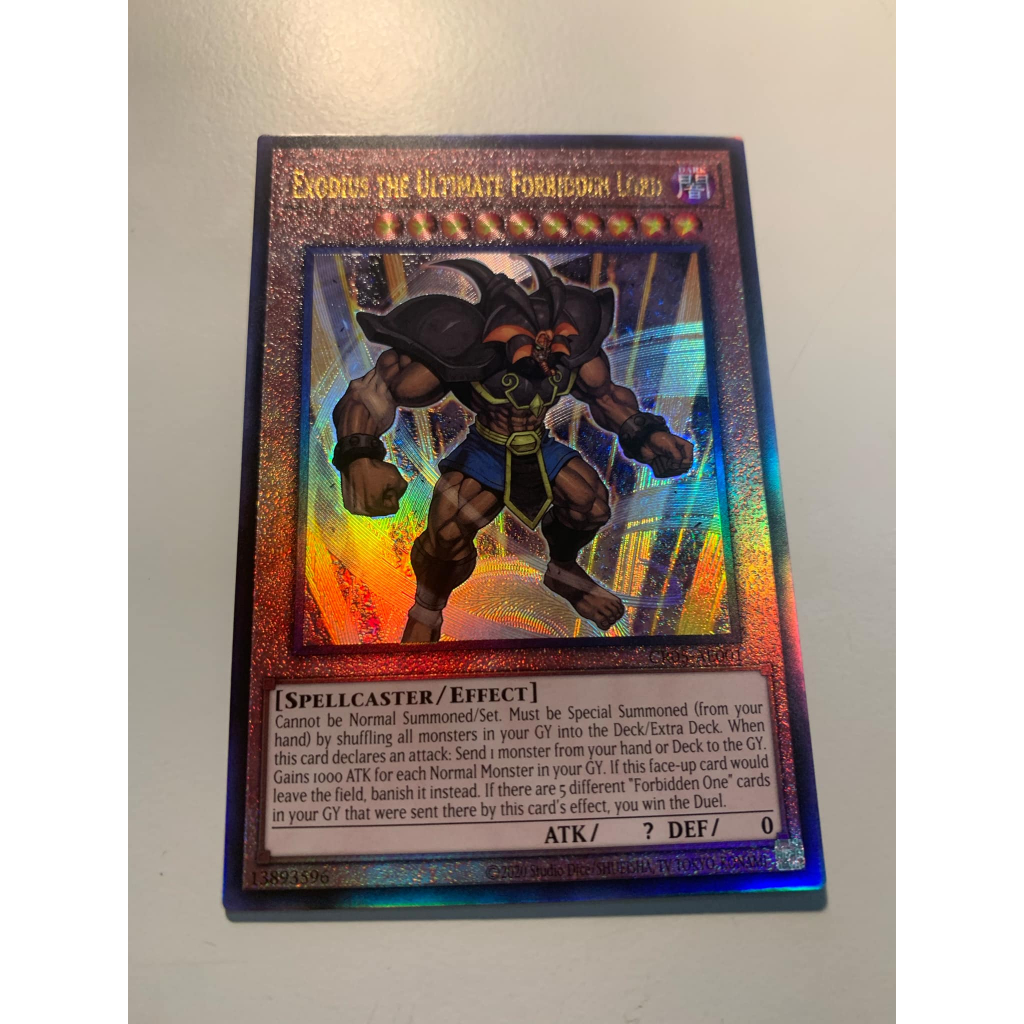 Thẻ bài yugioh chính hãng Ultimate rare Exodius the ultimate forbidden ...