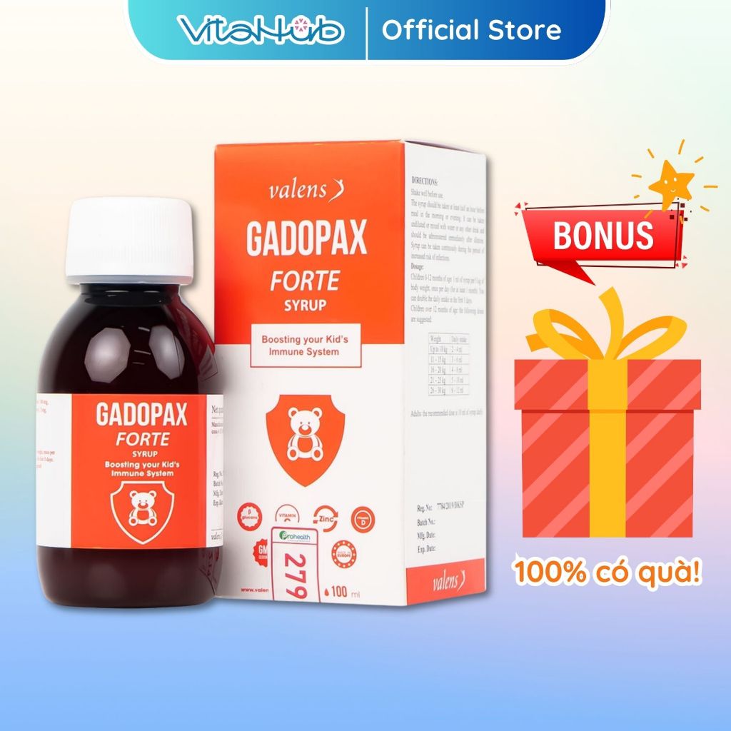Siro tăng cường đề kháng cho bé Valens Gadopax Forte Syrup 100ml ...