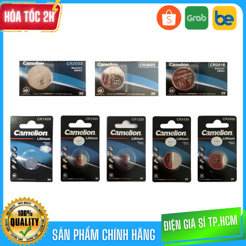 Pin nút áo Camelion Lithium 3V CR2032, CR2025, CR2016, CR1620, CR1632, CR1220, CR2430, CR2450 (1 ...