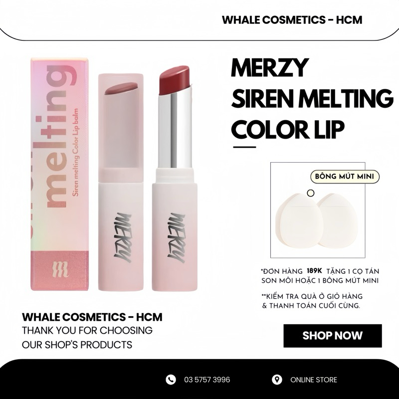 Son Dưỡng Ẩm Có Màu Merzy Siren Melting Color Lip Balm (3g) | Shopee ...