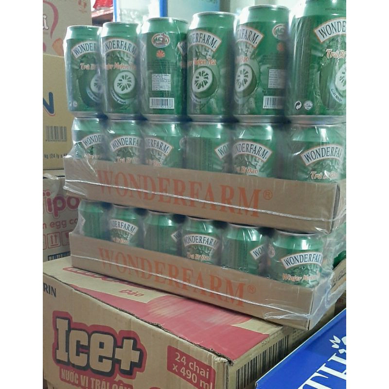 THÙNG NƯỚC TRÀ BÍ ĐAO WONDERFARM / THÙNG 24 LON × 310ML | Shopee Việt Nam