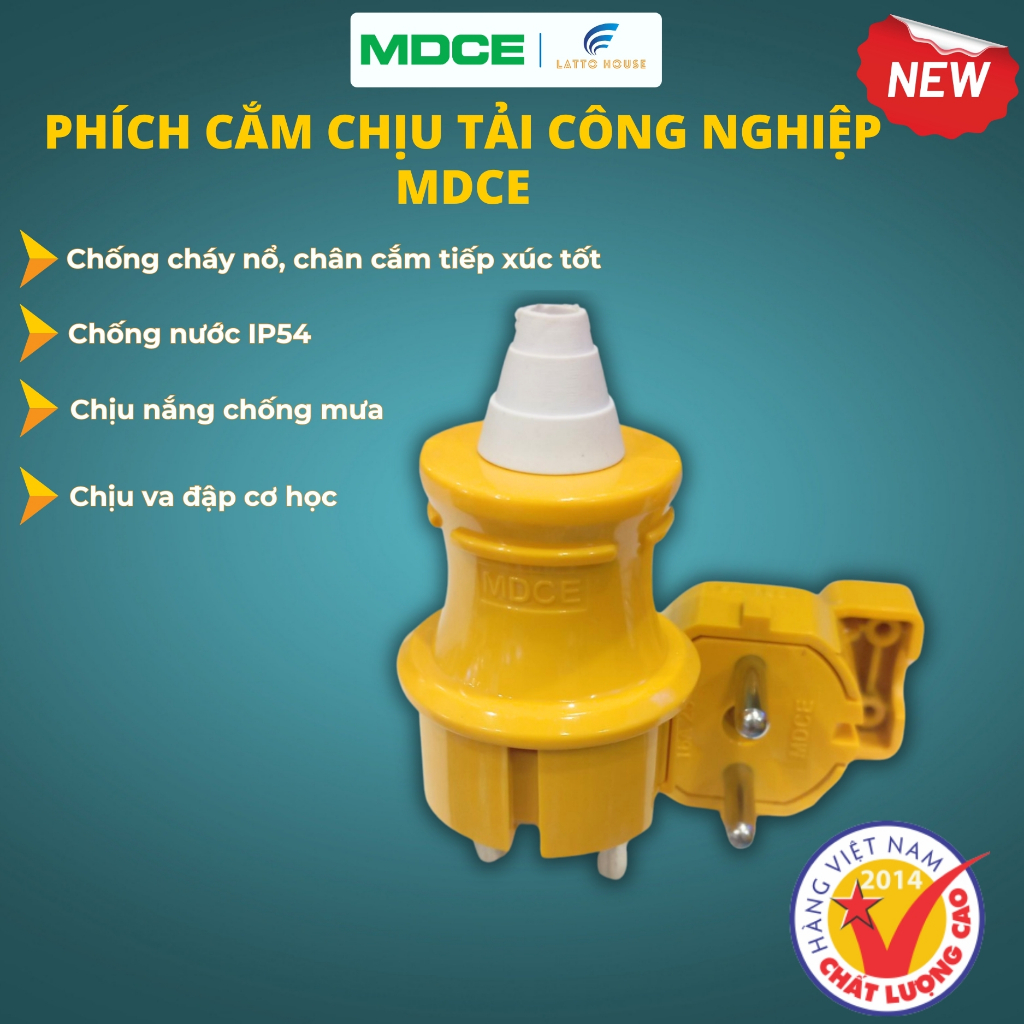 Phích cắm chịu tải MDCE chống nước chống cháy IP54 công suất 3000w ...