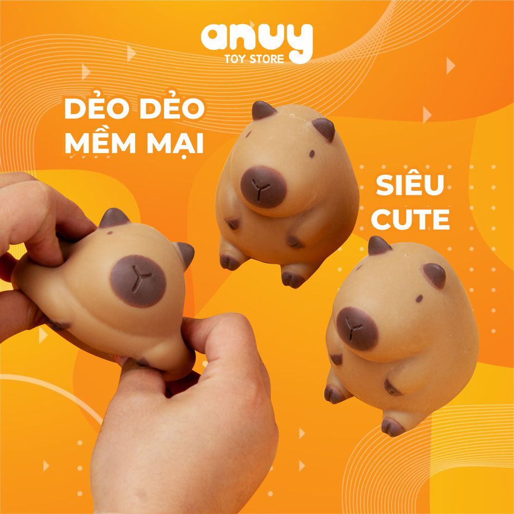 Squishy mochi capybara chuột lang nước bóp mềm giảm stress | Shopee ...
