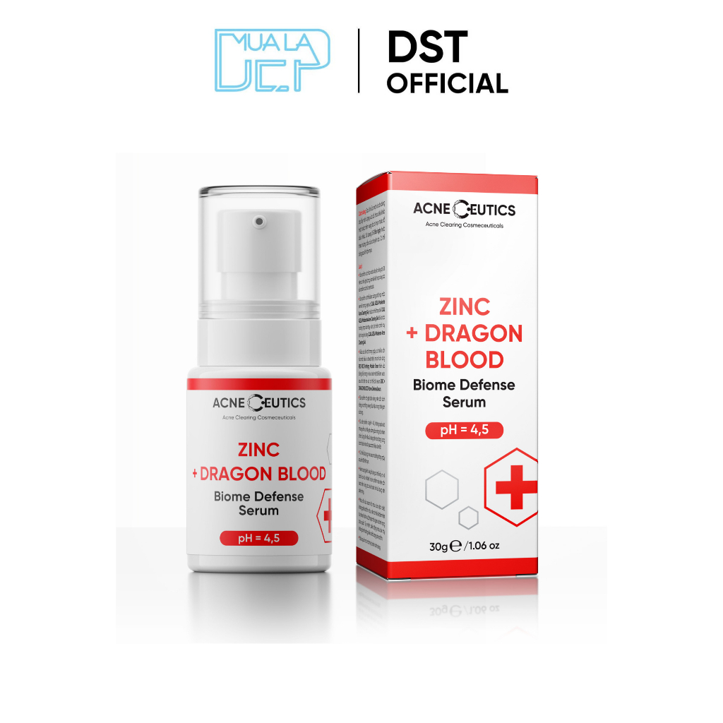 ACNECEUTICS ZINC + DRAGON BLOOD Serum Kẽm Huyết Rồng Giảm Viêm, Kiềm ...