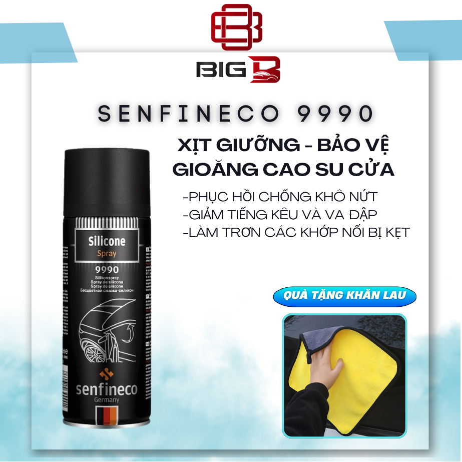 Xịt Dưỡng Cao Su Gioăng Cửa Ô Tô SENFINECO 9990 nhập khẩu ĐỨC - CHÍNH ...