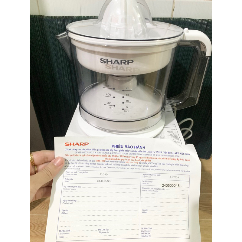Máy Vắt Cam SHARP EJ-J256-WH - Hàng Chính Hãng | Shopee Việt Nam