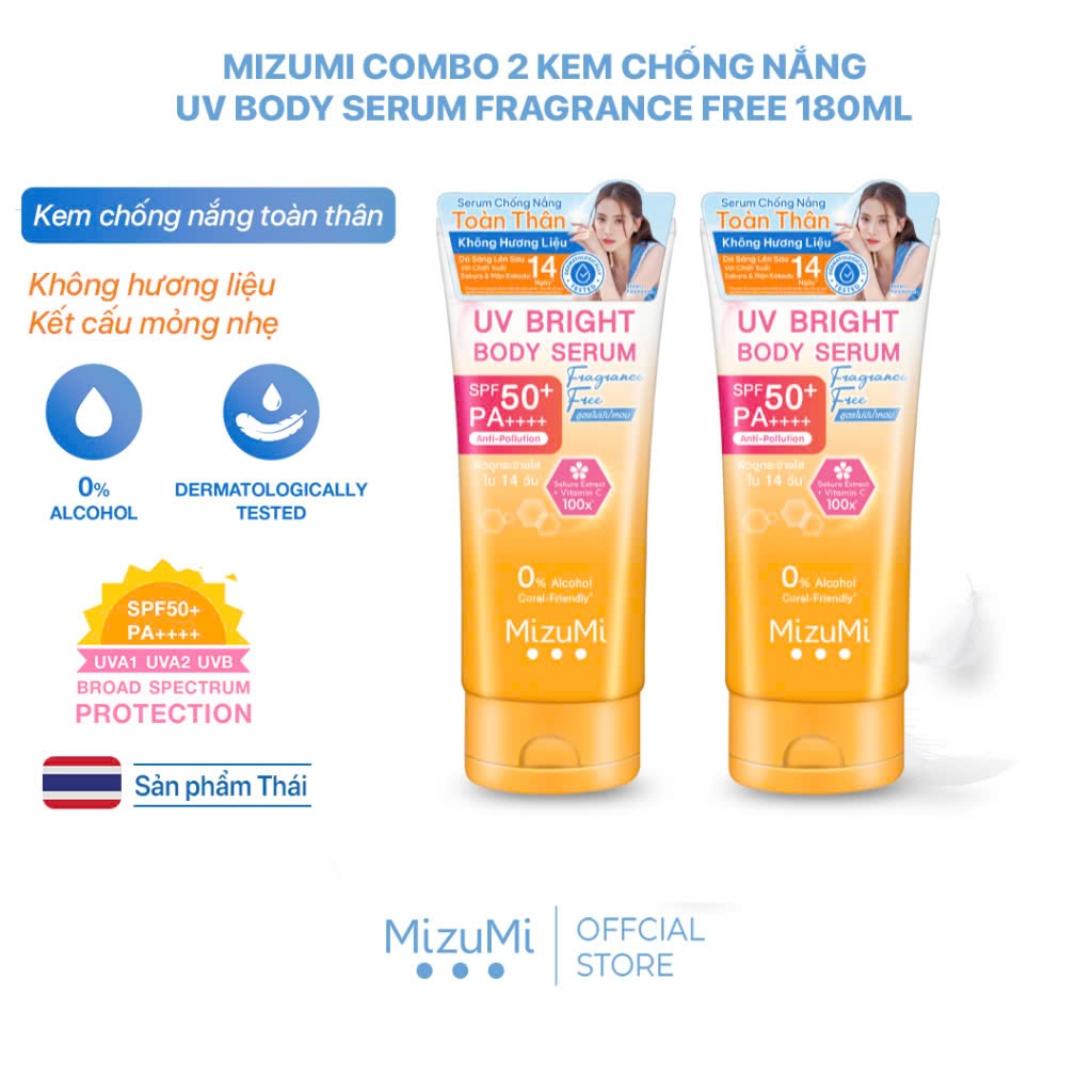 MizuMi Combo 2 Kem Chống Nắng UV Body Serum 180ml | Shopee Việt Nam