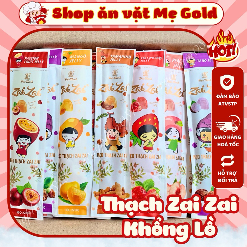 Kẹo thạch Zai Zai Đức Hạnh vị trái cây phiên bản mới, Zaizai gói dài ...