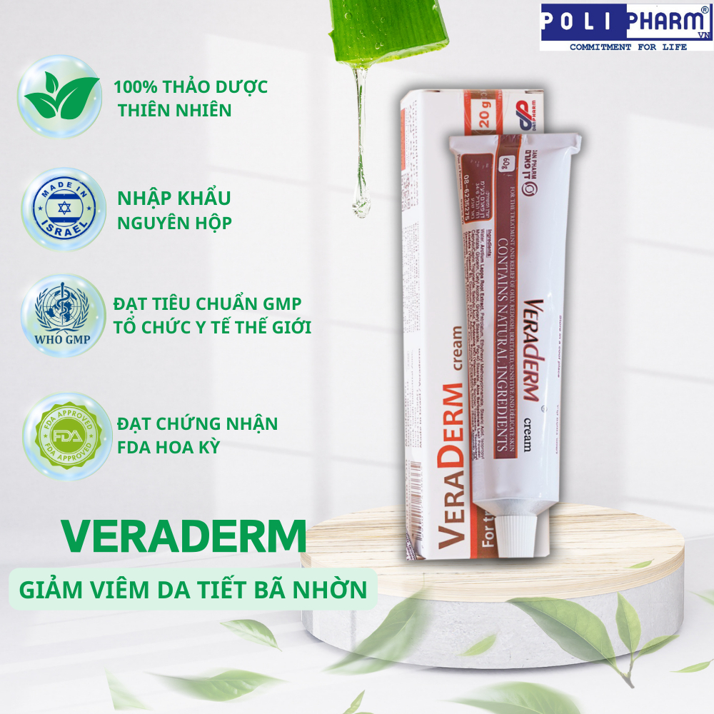 Kem bôi viêm da tiết bã nhờn VERADERM Danpharm tuýp 60g xuất xứ ISRAEL ...