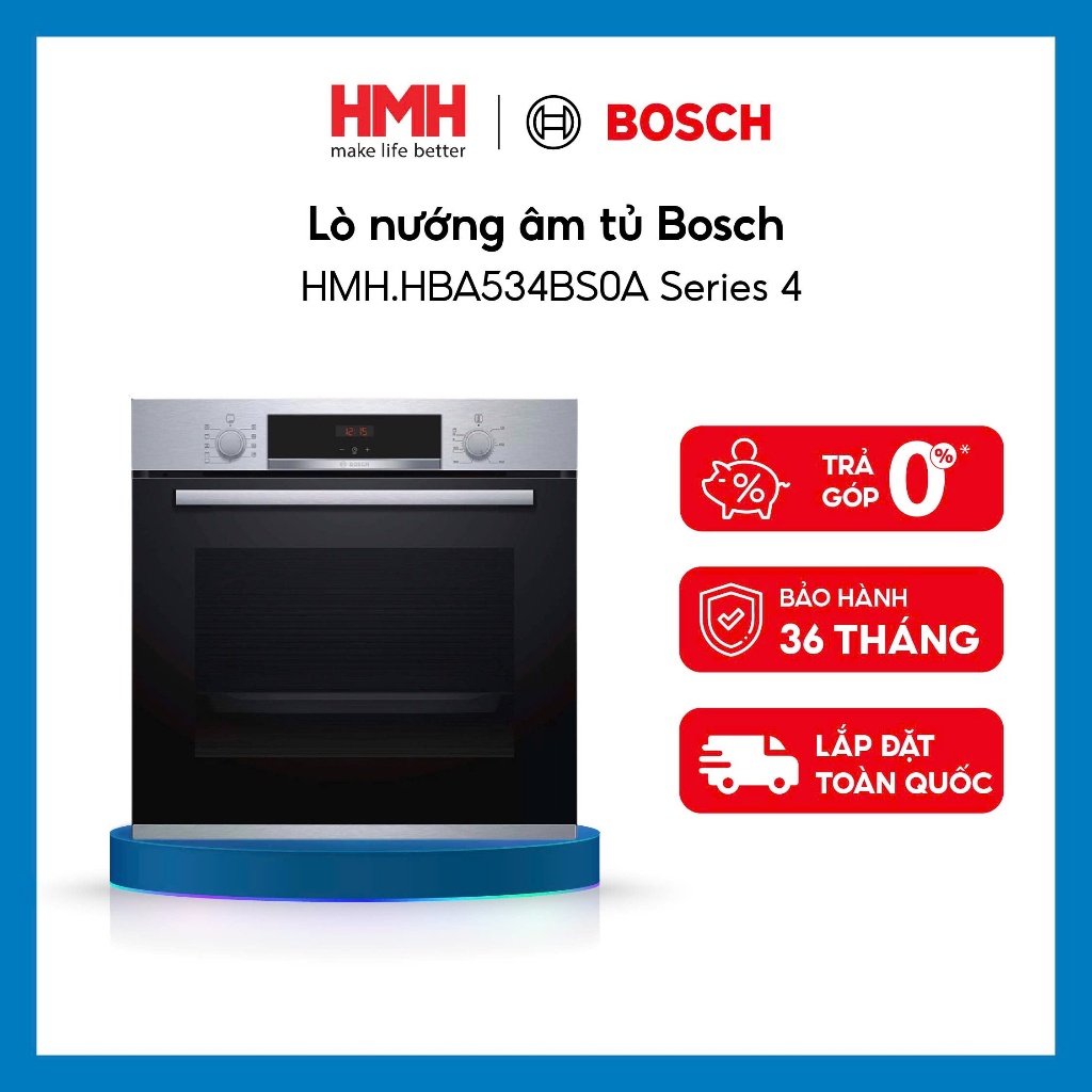 [CHÍNH HÃNG] Lò Nướng Âm Tủ Bosch Series 4 dung tích 71L 7 Phương Pháp ...