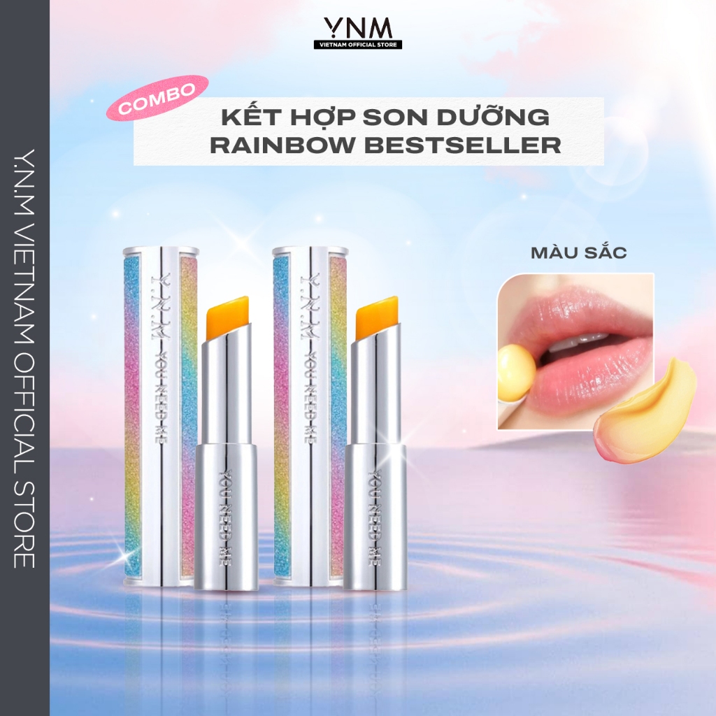 [ SIÊU HOT] Son Dưỡng Có Màu YNM Lip Balm + YNM Rainbow Honey Lip Balm Bộ Đôi Dưỡng Môi Toàn ...