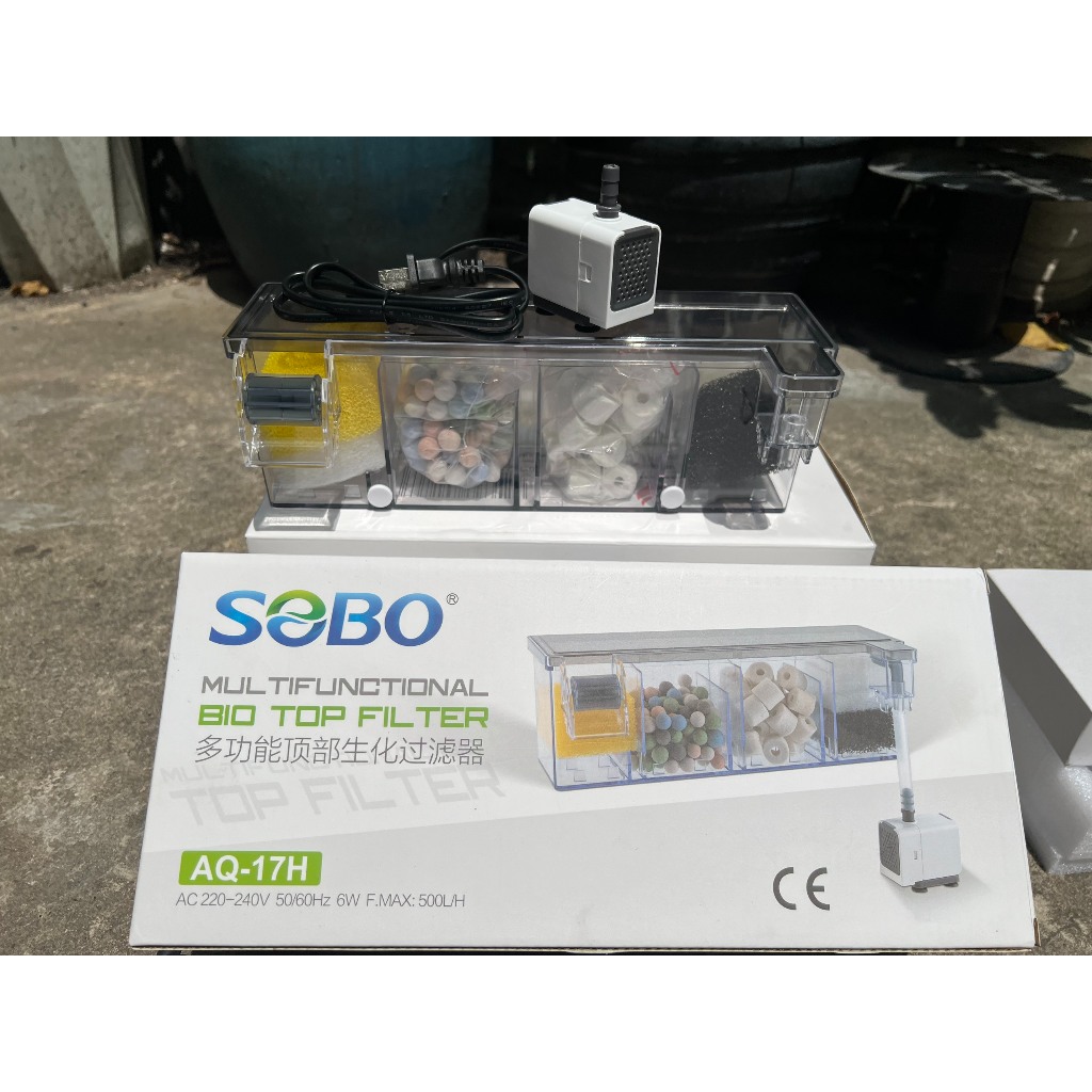 Lọc tràn trên có kèm máy bơm SOBO AQ 15H 16H 17H 18H trong suốt đẹp cho hồ cá cảnh - BỘ LỌC KÈM ...