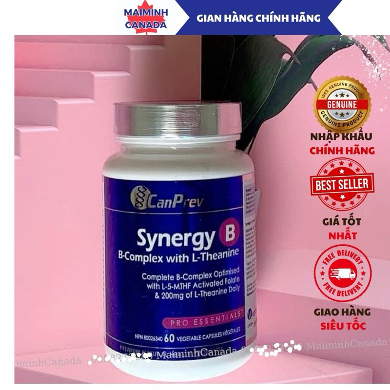 (Bill Canada) Viên uống Synergy B B-Complex With L-Theanine Canprev 60 ...