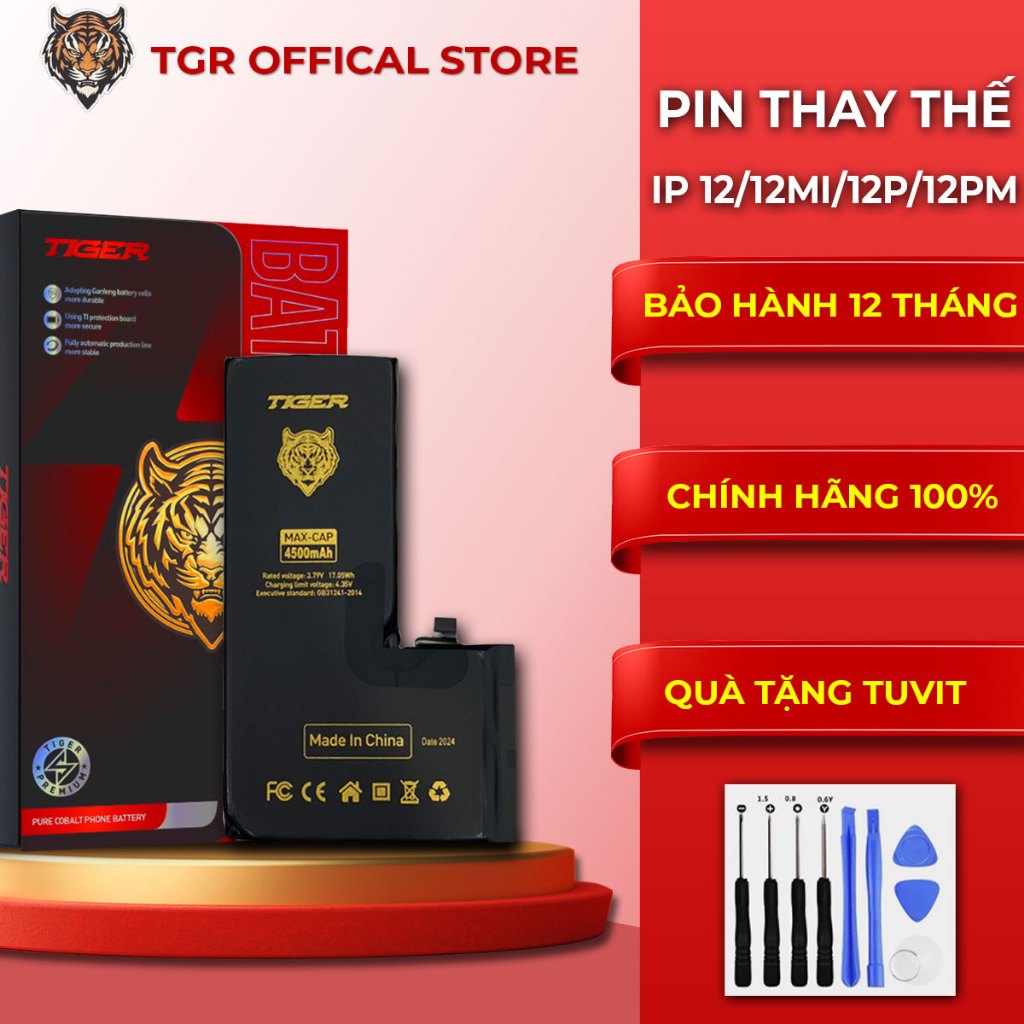 Pin 12/12Mini/12Pro/12PRM thay cho IP, pin Tiger chính hãng bảo hành 12 ...