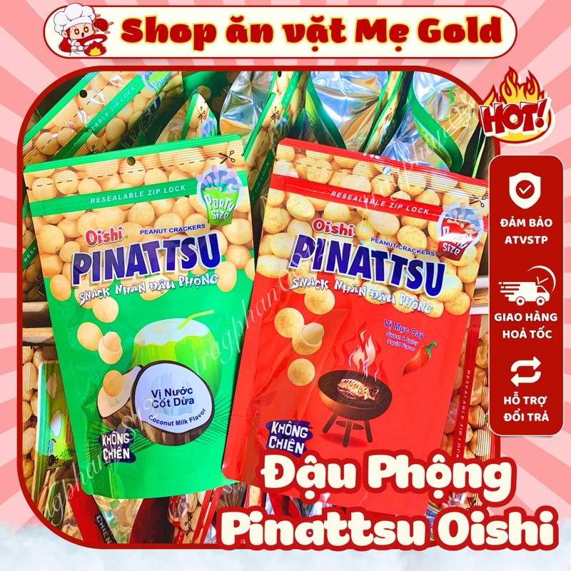 Snack nhân đậu phộng Pinattsu Oishi các vị (gói 85g) | Shopee Việt Nam