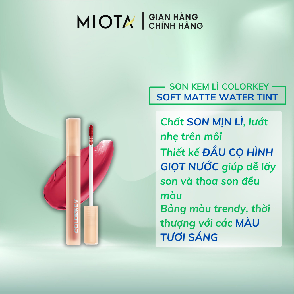Son Bóng Bền Màu, Lâu Trôi, Chống Thấm Nước COLORKEY Colorkey Soft ...