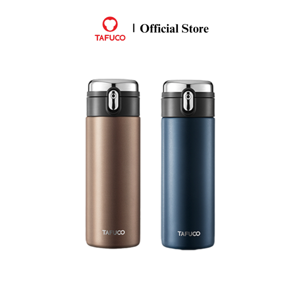 Bình giữ nhiệt TAFUCO 500ml Inox 316 có nút bấm Office One Touch Button ...